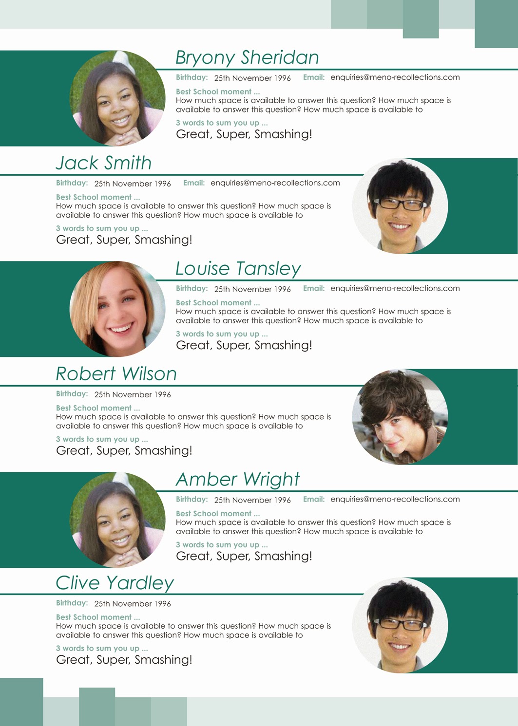 Meet Bond...our new fully flexible student profile page design! - Meno ...